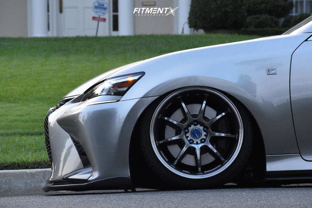 2016 Lexus GS350 F Sport with 19x9.5 Work Emotion D9r and Hankook 235x35 on Air Suspension ...