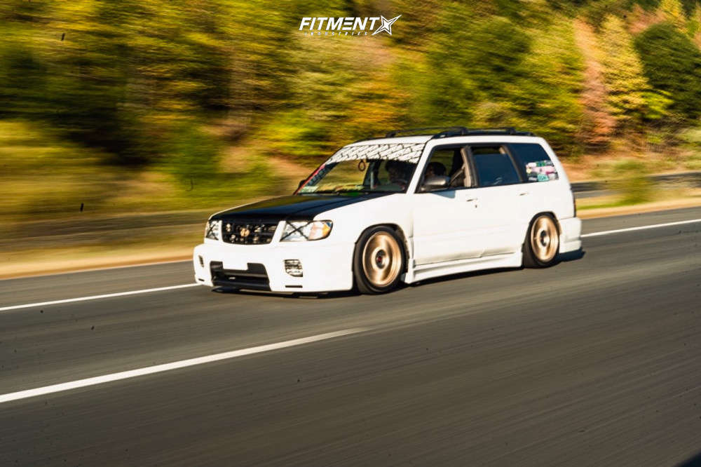 1998 Subaru Forester L with 17x8 BBS Rz and Kelly 225x40 on Coilovers ...