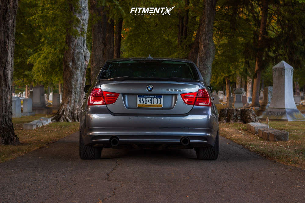 2011 BMW 335d Base with 19x8.5 ESR Sr01 and Nitto 235x35 on Lowering ...