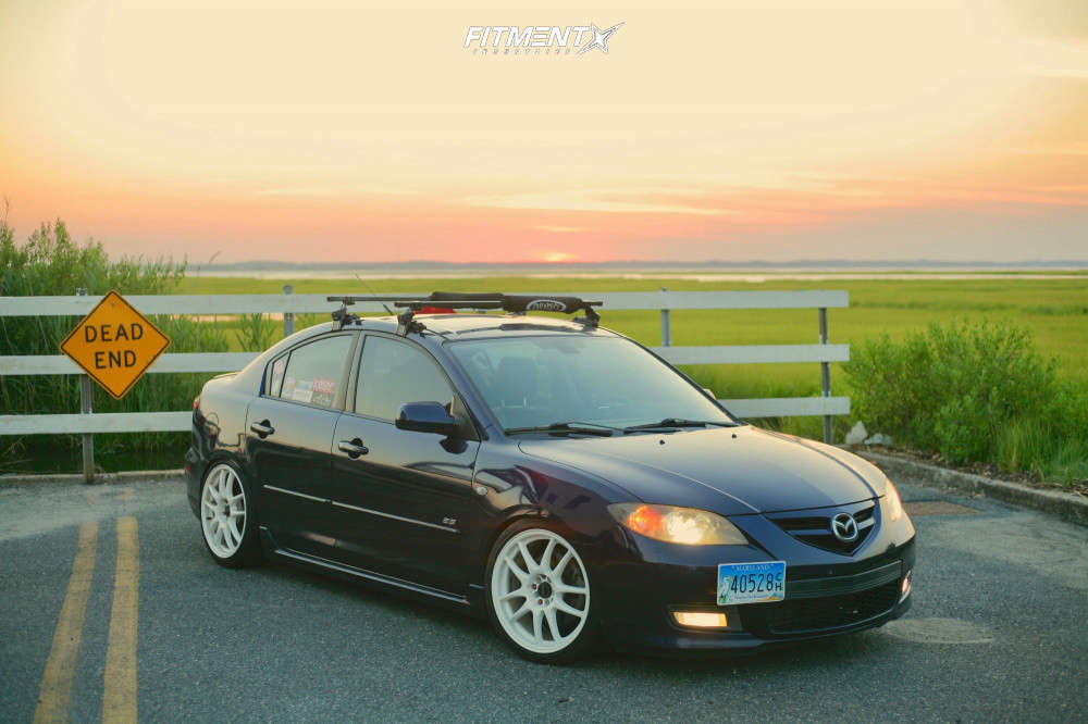 2009 Mazda 3 GT with 18x8 Drag Dr31 and Nitto 205x40 on Coilovers ...