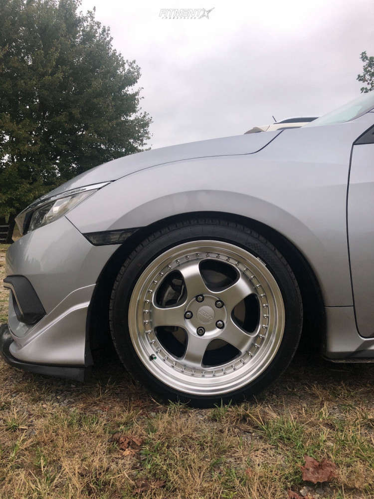 2016 Honda Civic LX with 18x8.5 ESR Sr06 and Nankang 225x40 on Coilovers | 815051 | Fitment ...