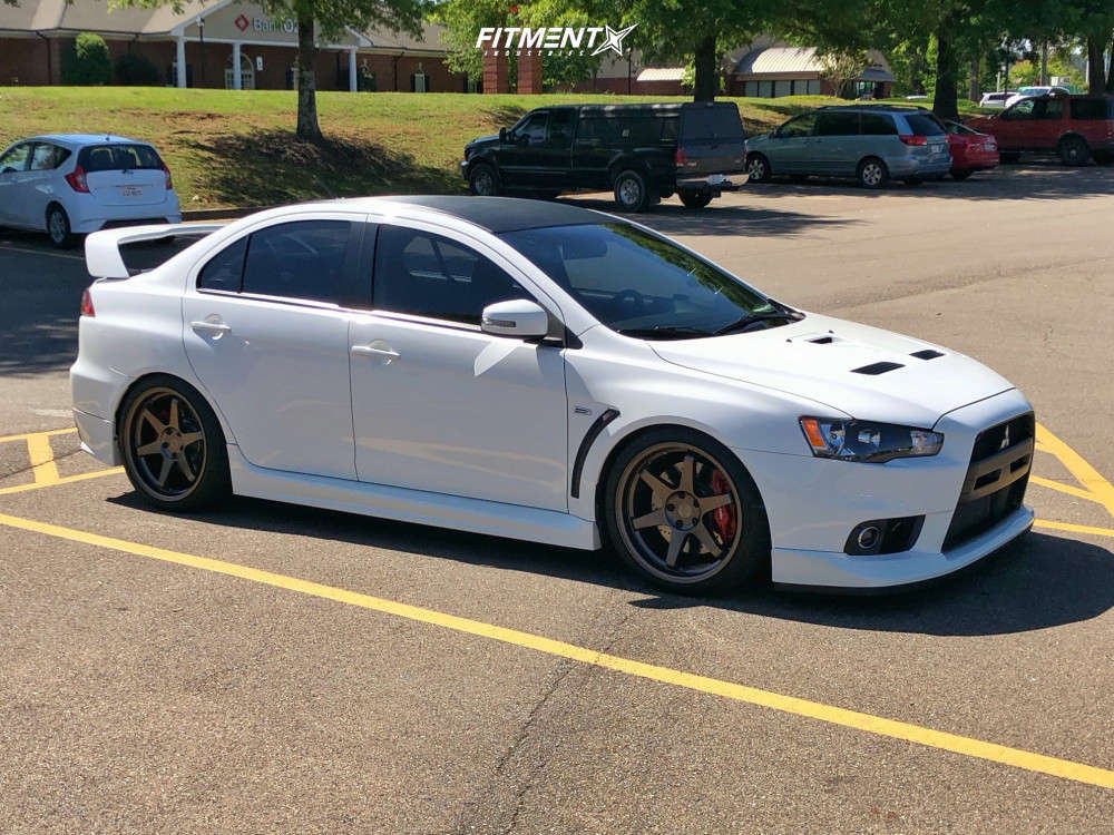 2015 Mitsubishi Lancer Evolution GSR with 19x9.5 ESR Sr07 and Michelin ...