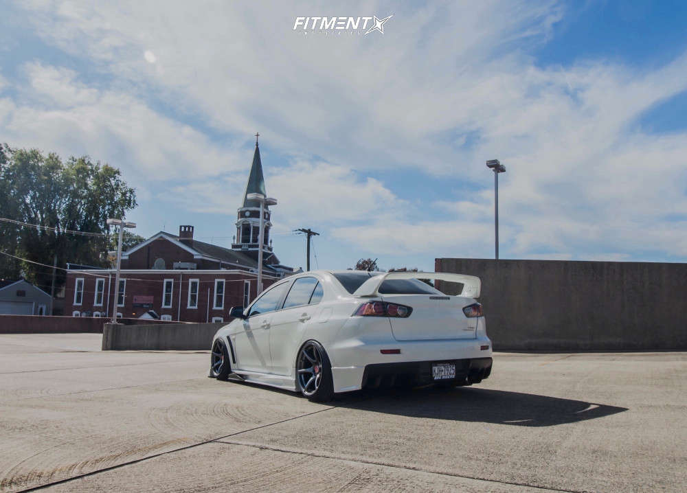 2010 Mitsubishi Lancer Evolution GSR with 18x10.5 Kansei Tandem and ...