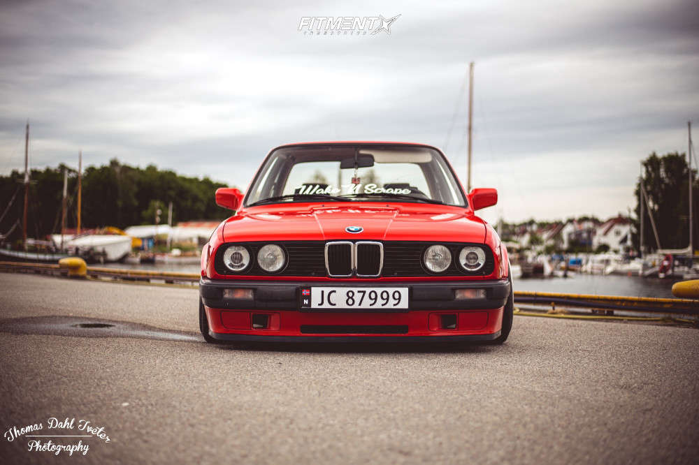 1990 BMW 325i Base with 16x9.5 WRD Mesh and Nankang 195x40 on Air ...