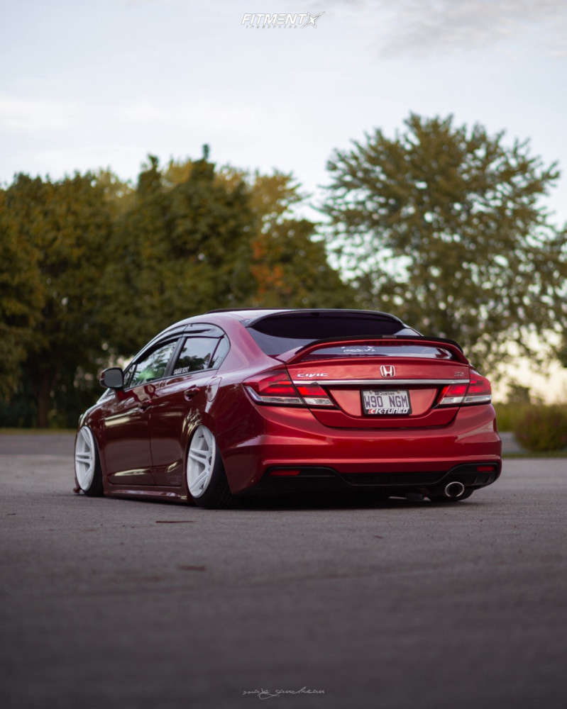 2013 Honda Civic Si with 17x9 Cosmis Racing S5r and Maxtrek 205x40 on ...