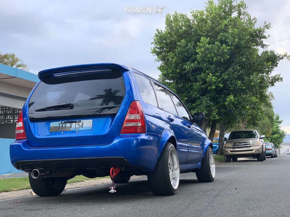 2004 Subaru Forester X with 18x9.5 STR 601 and Linglong 235x45 on Stock ...