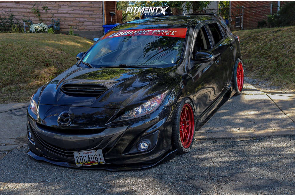 2013 Mazda MazdaSpeed3 Base with 18x8.5 Enkei RPF1 and Continental 245x40 on Coilovers | 825762 ...
