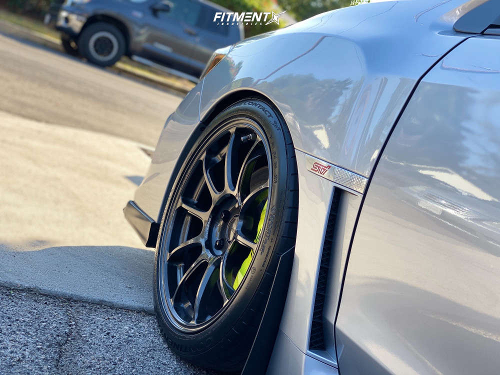 2018 Subaru WRX STI Base with 18x9 Volk Ze40 and Continental 255x35 on Coilovers | 826345 ...