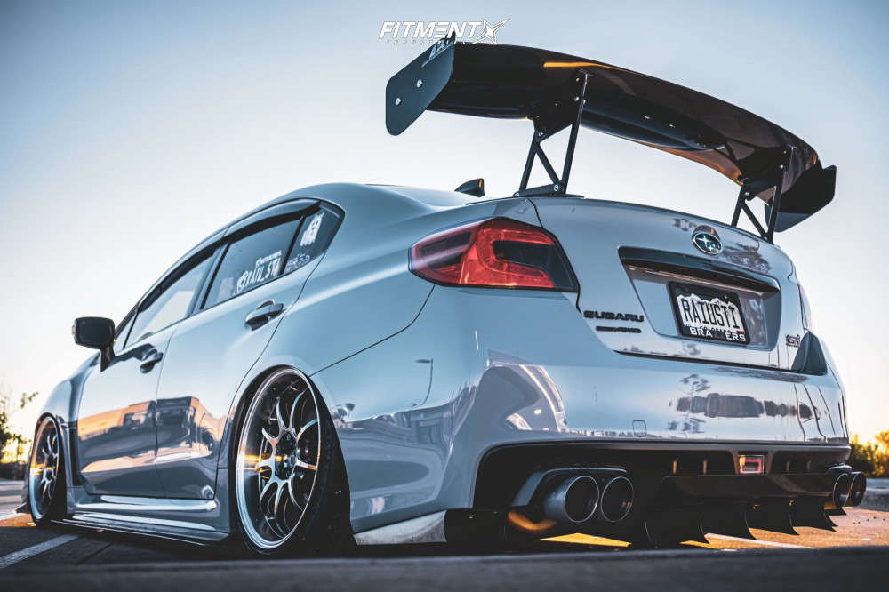 2019 Subaru WRX STI Limited with 19x9.5 Work Emotion D9r and Toyo Tires 245x35 on Air Suspension ...