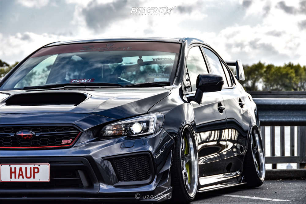 2018 Subaru WRX STI Limited with 19x9.5 Work Emotion T7r 2p and Black ...