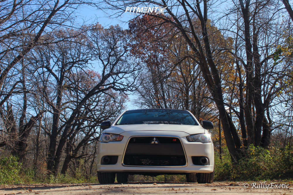2012 Mitsubishi Lancer Ralliart with 18x8.5 AVID1 AV28 and Firestone ...