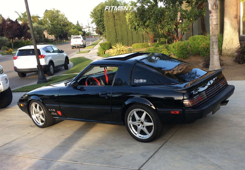 1984 Mazda RX-7 GSL with 17x7 MSR 029 and Nexen 205x45 on Lowering ...