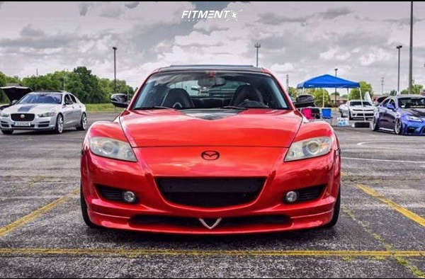 2004 Mazda RX-8 GT with 18x8.5 STR 905 and Milestar 225x45 on Coilovers ...