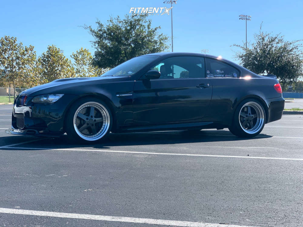 2012 BMW M3 Base with 19x9.5 ESR SR04 and Michelin 245x35 on Lowering ...