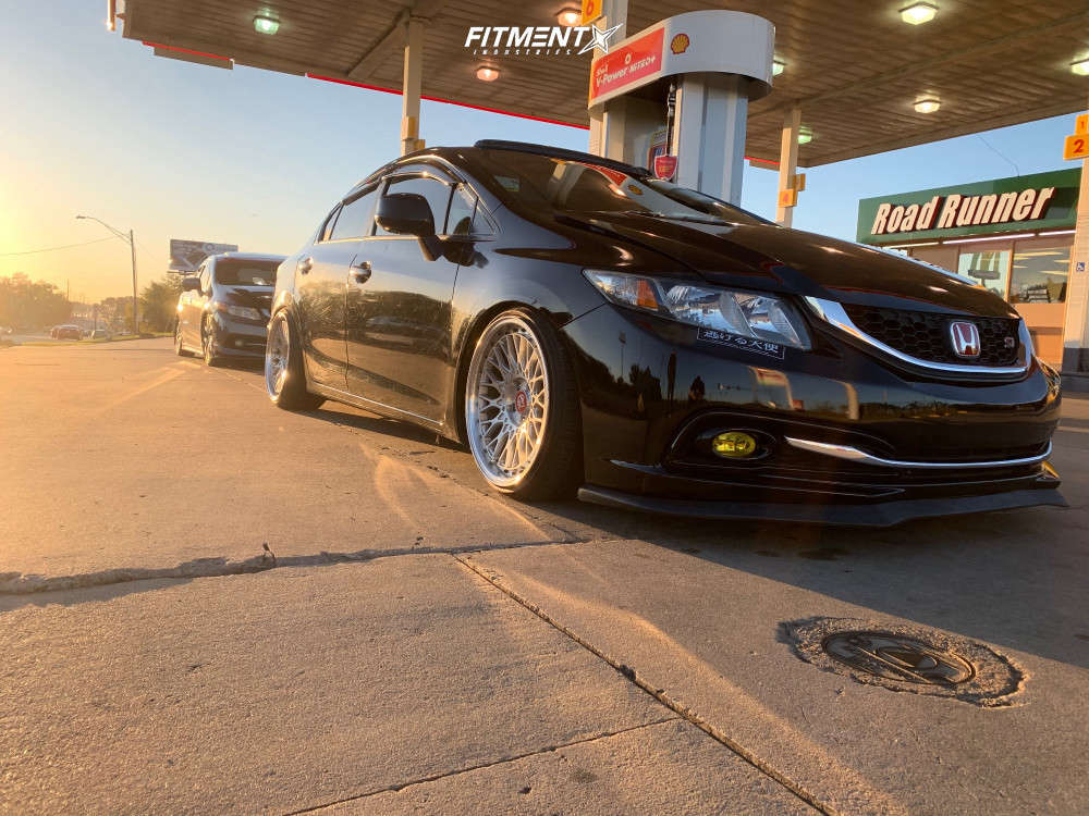 2013 Honda Civic Si with 18x9.5 VIP Modular Vrc 110 and Lexani 195x45 ...