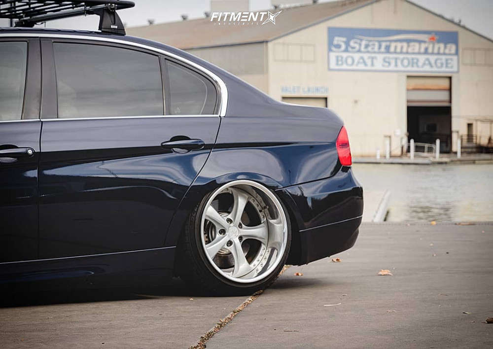 2008 BMW 335i Base with 18x10.5 Work VS KF and Dcenti 215x35 on Air ...