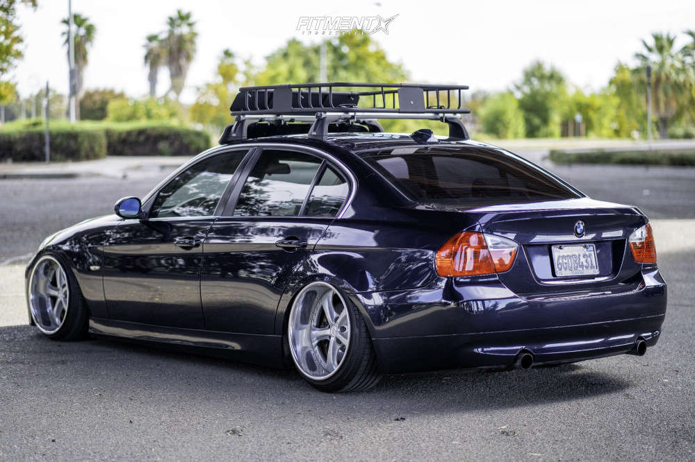 2008 BMW 335i Base with 18x10.5 Work VS KF and Dcenti 215x35 on Air ...