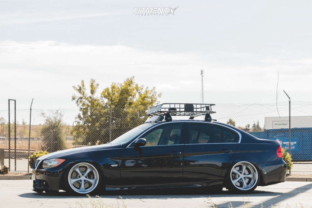 2008 BMW 335i Base with 18x10.5 Work VS KF and Dcenti 215x35 on Air ...