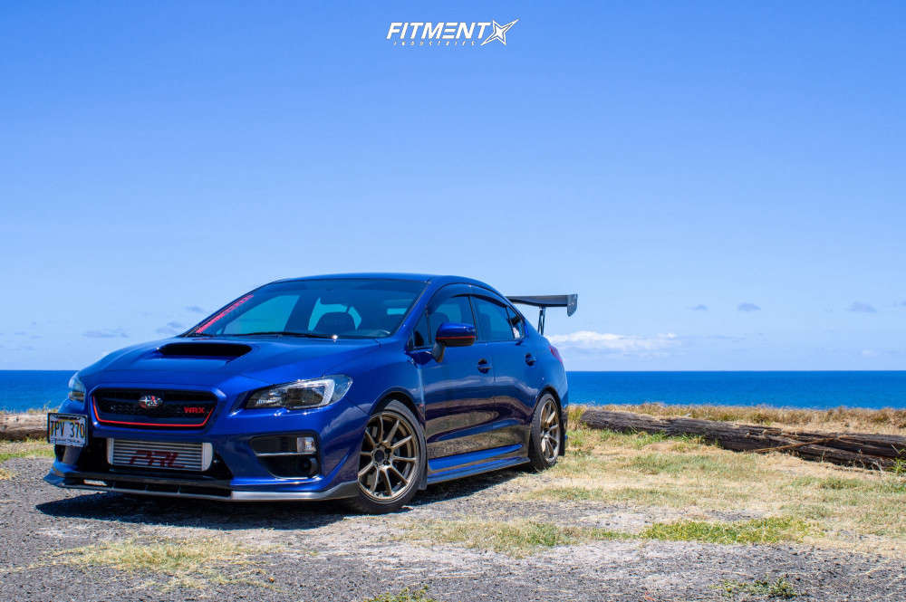 2016 Subaru WRX Base with 17x9 AVID1 AV27 and Dunlop 235x45 on Lowering ...