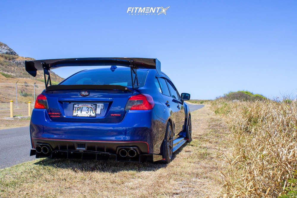 2016 Subaru WRX Base with 17x9 AVID1 AV27 and Dunlop 235x45 on Lowering ...