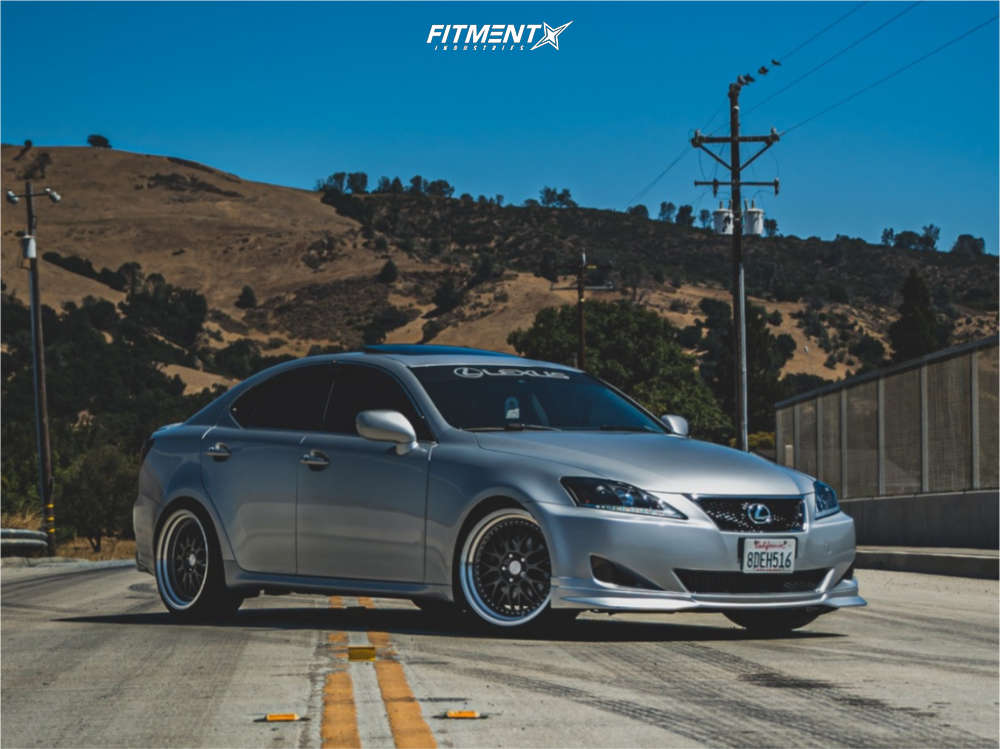 2006 Lexus IS250 4dr Sedan (2.5L 6cyl 6A) with 19x8.5 ESR Sr01 and Accelera 225x35 on Air ...