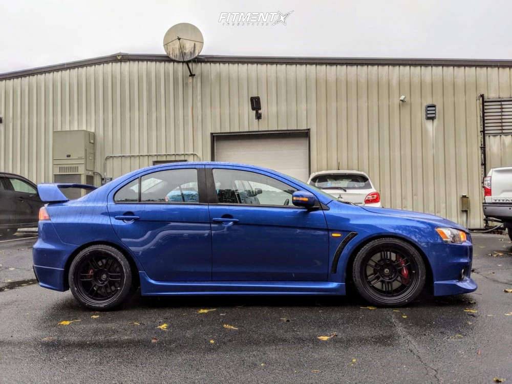 2015 Mitsubishi Lancer Evolution GSR with 18x9.5 Enkei RPF1 and Hankook ...