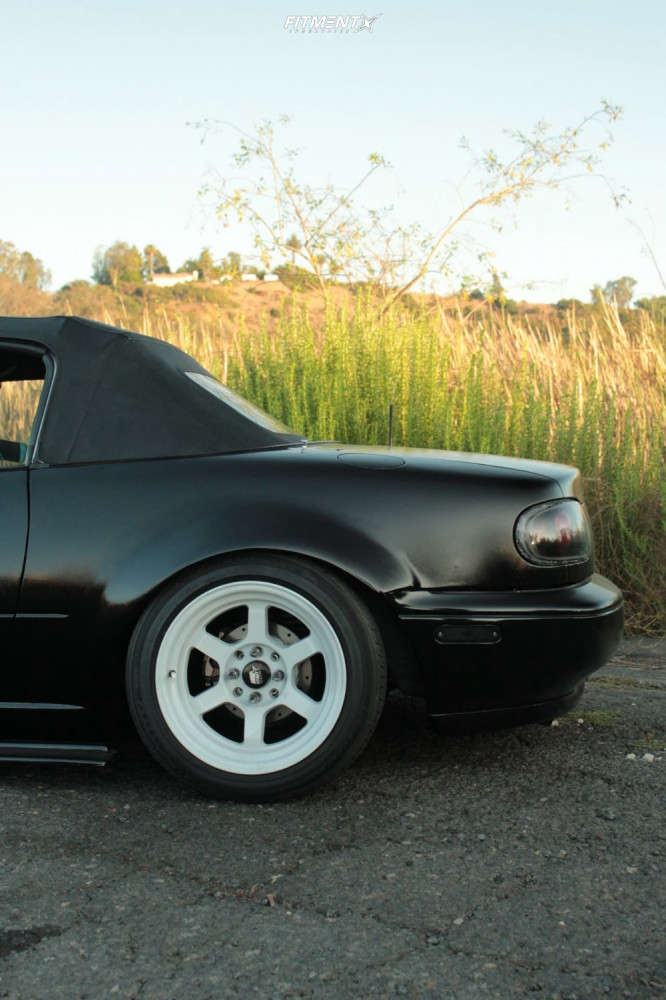 1990 Mazda Miata Base with 15x8 MST Time Attack and Black Lion 195x50 ...