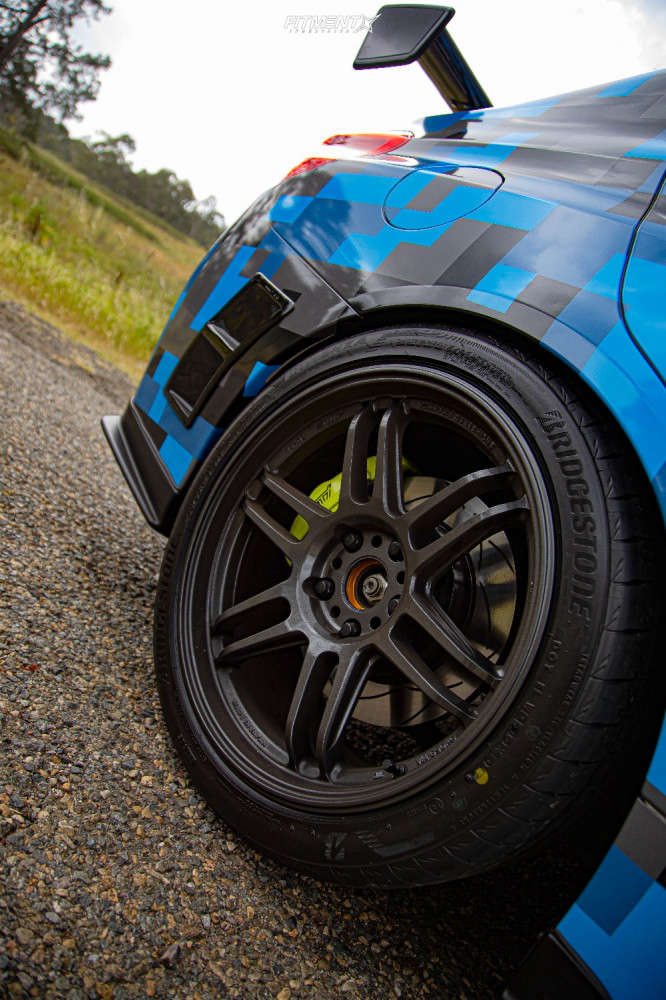 2015 Subaru WRX Base with 18x9.5 AME Tracer TM-02 and Bridgestone ...