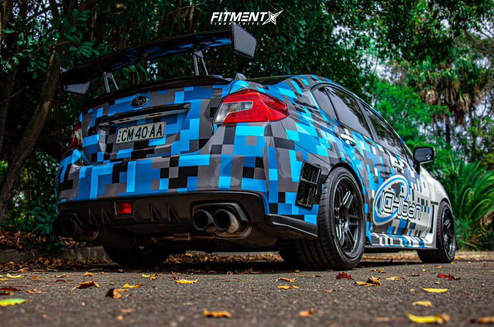 2015 Subaru WRX Base with 18x9.5 AME Tracer TM-02 and Bridgestone ...