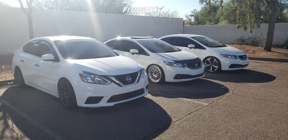 2019 Nissan Sentra SV with 18x9.5 AVID1 AV20 and Sentury 225x40 on ...