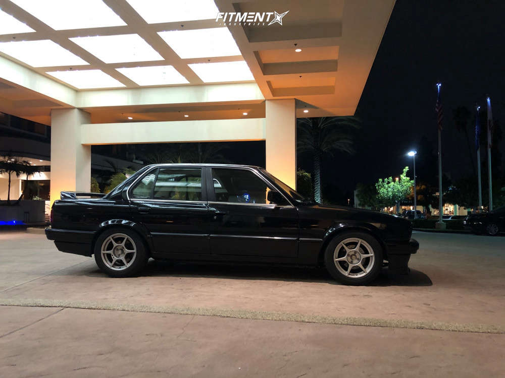 1991 BMW 325i Base with 15x7 Kosei K1 and Yokohama 205x55 on Lowering ...