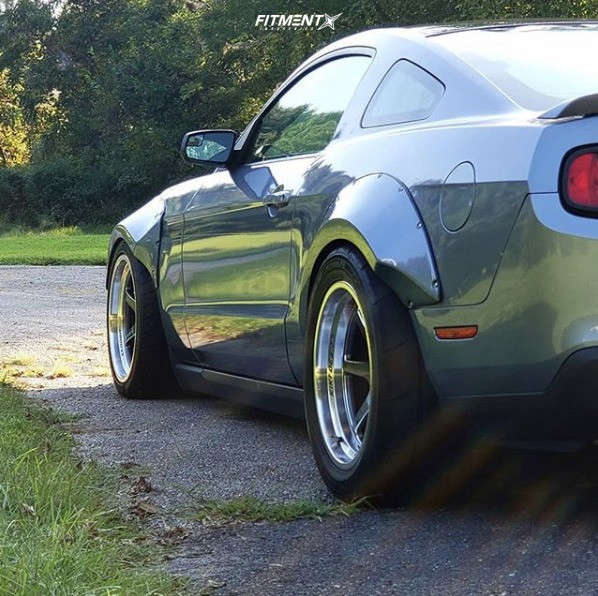 2012 Ford Mustang Base with 18x9.5 Cosmis Racing XT-006R and Nitto ...
