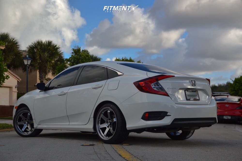 2018 Honda Civic LX with 18x9.5 AVID1 AV6 and Nankang 225x25 on Stock ...