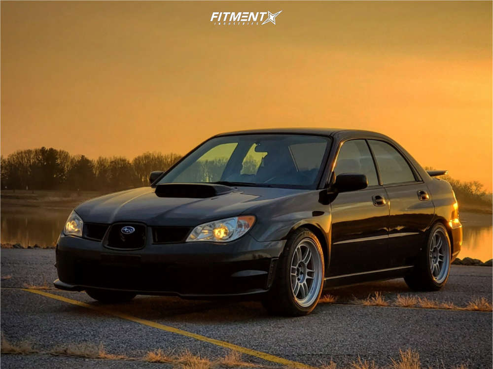 2007 Subaru WRX Base with 17x9 Enkei RPF1 and Firestone 245x40 on Coilovers | 862419 | Fitment ...