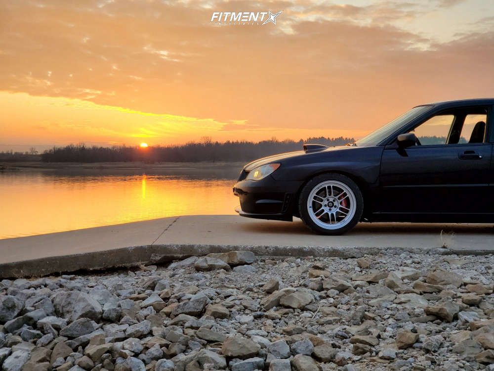 2007 Subaru WRX Base with 17x9 Enkei RPF1 and Firestone 245x40 on Coilovers | 862419 | Fitment ...