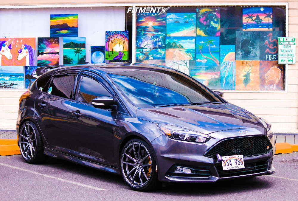 2015 Ford Focus ST with 19x8.5 Konig Oversteer and General 225x35 on ...