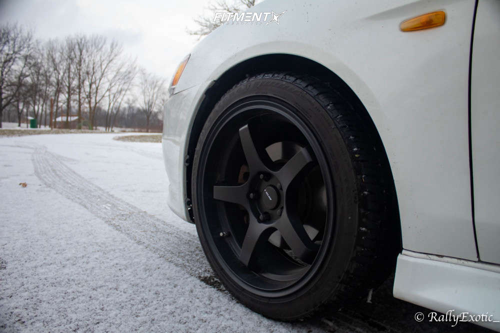 2012 Mitsubishi Lancer Ralliart with 18x8.5 AVID1 AV28 and Firestone 225x45 on Stock Suspension ...
