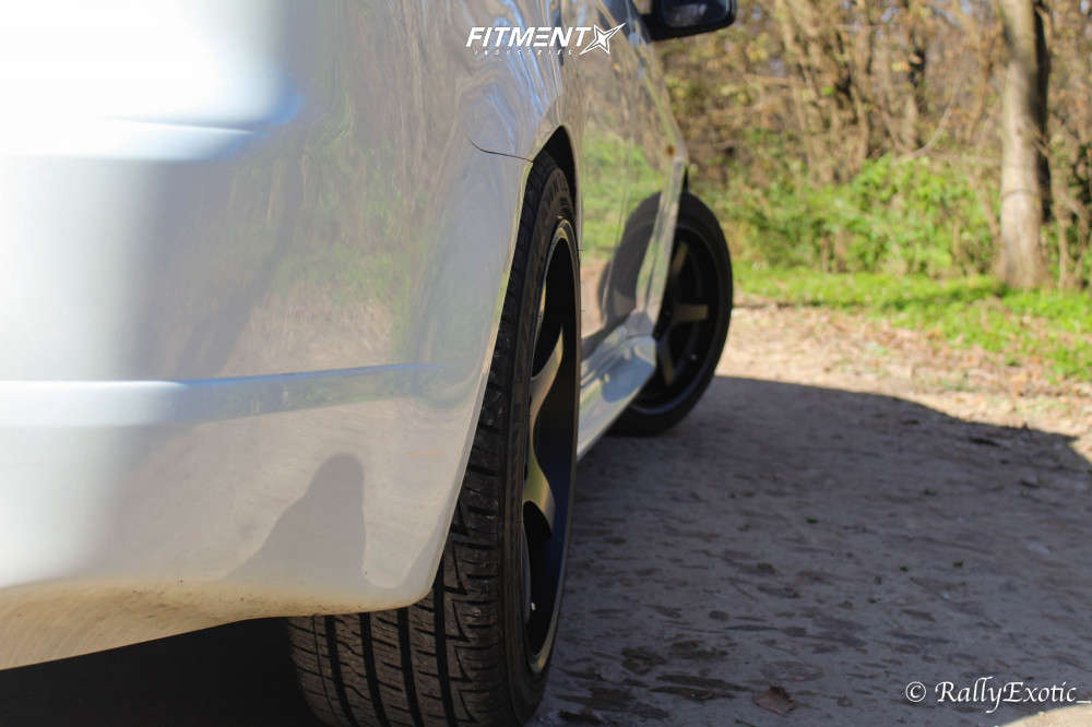 2012 Mitsubishi Lancer Ralliart with 18x8.5 AVID1 AV28 and Firestone 225x45 on Stock Suspension ...