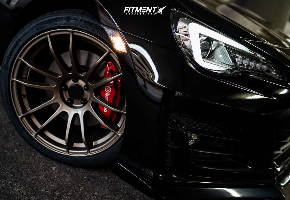 2018 Subaru BRZ Sport-tech with 18x9.5 AVID1 AV20 and Continental 255x35 on Lowering Springs ...