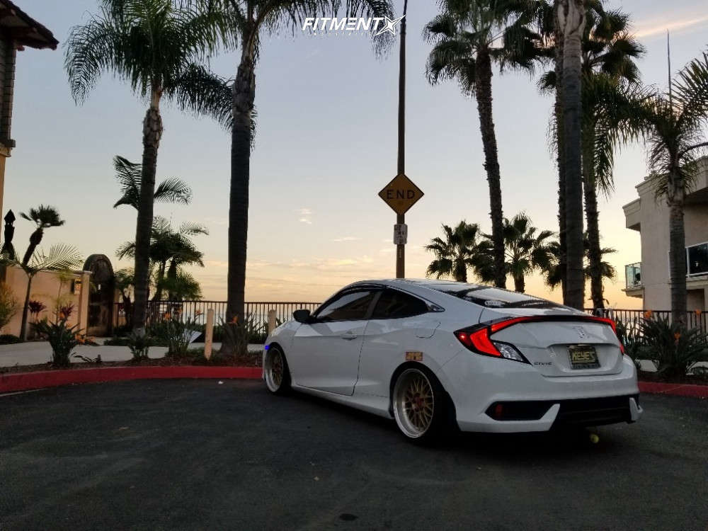 2017 Honda Civic LX with 18x8.5 STR 601 and Nankang 215x35 on Stock ...