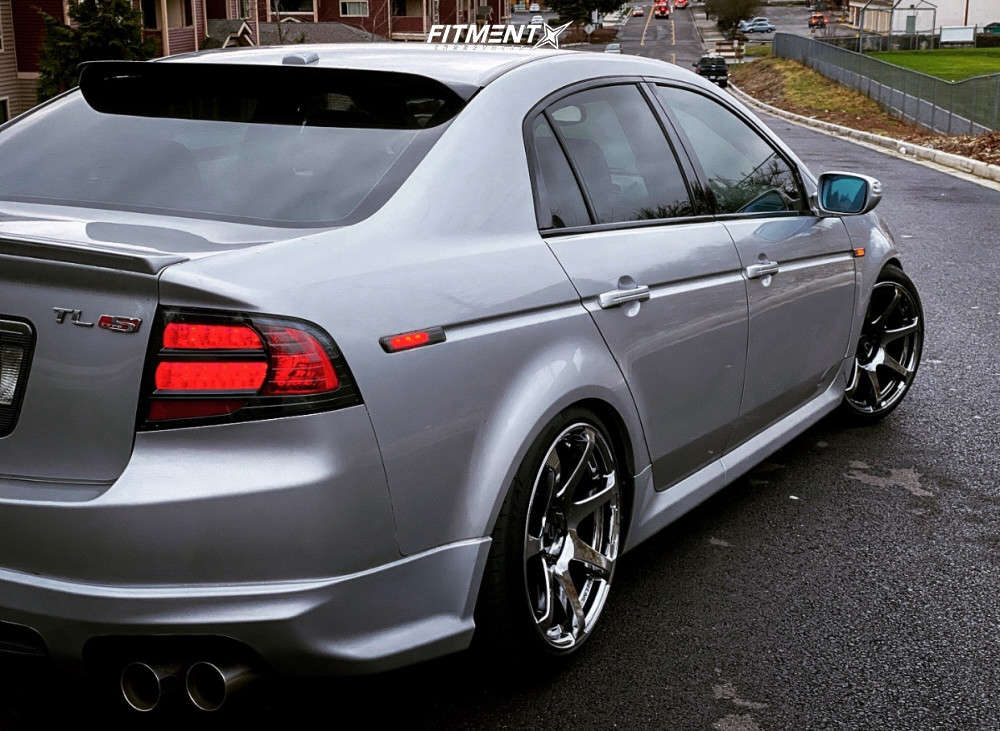 2008 Acura TL Type-S with 18x9 Cosmis Racing Mr7 and Continental 225x40 ...