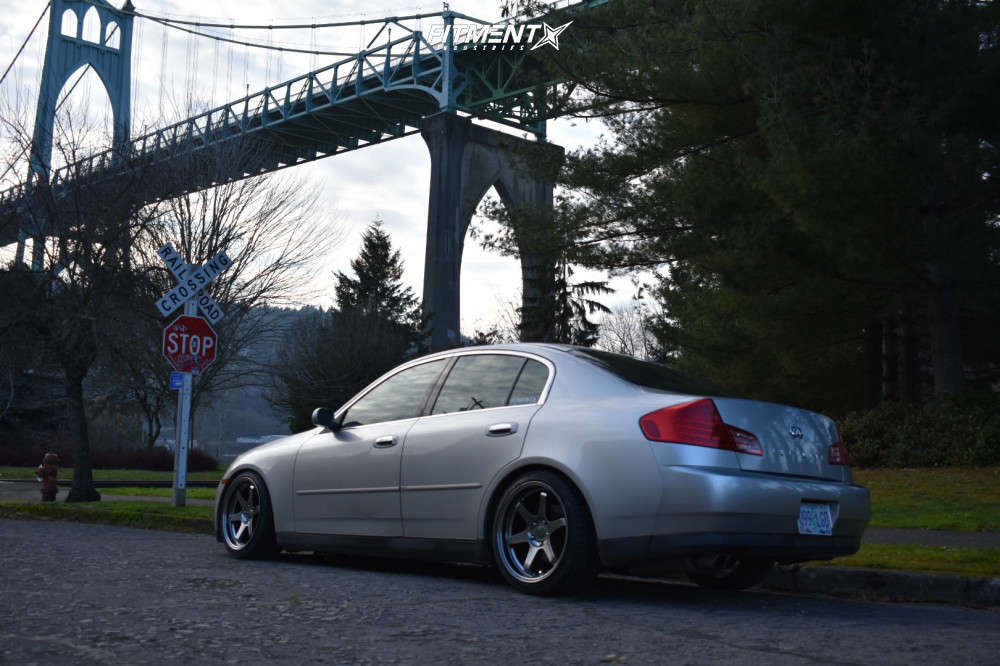 2003 INFINITI G35 Base with 18x9.5 Varrstoen Es9 and Nankang 255x35 on ...