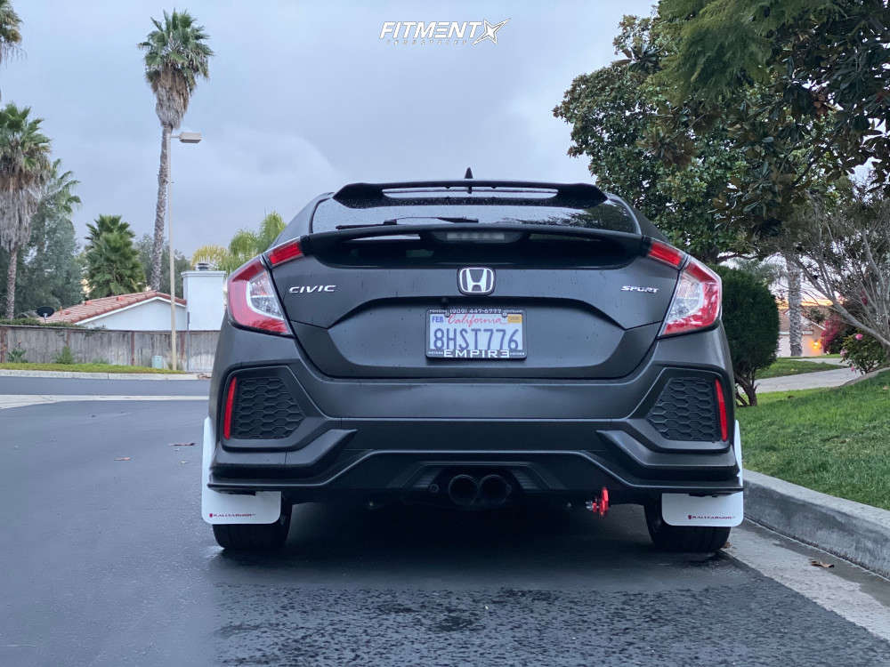 2017 Honda Civic Sport with 18x9.5 Revolution Racing Rr16 and Falken 225x45 on Stock Suspension ...
