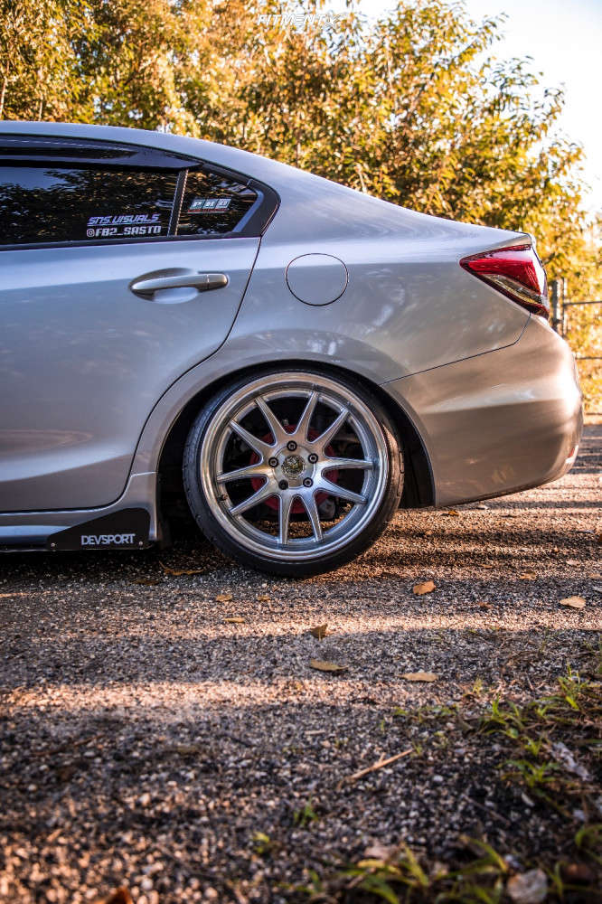 2015 Honda Civic LX with 18x9.5 Aodhan DS02 and Federal 215x35 on ...