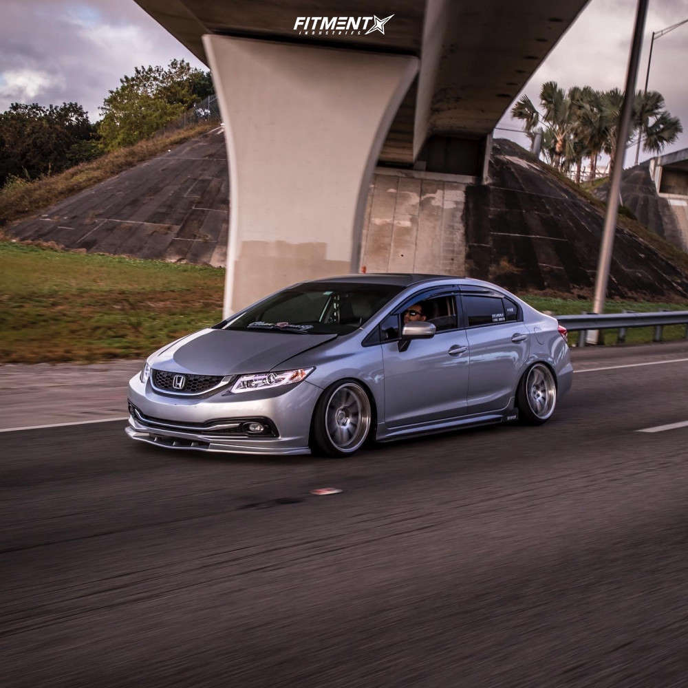 2015 Honda Civic LX with 18x9.5 Aodhan DS02 and Federal 215x35 on Coilovers | 872559 | Fitment ...