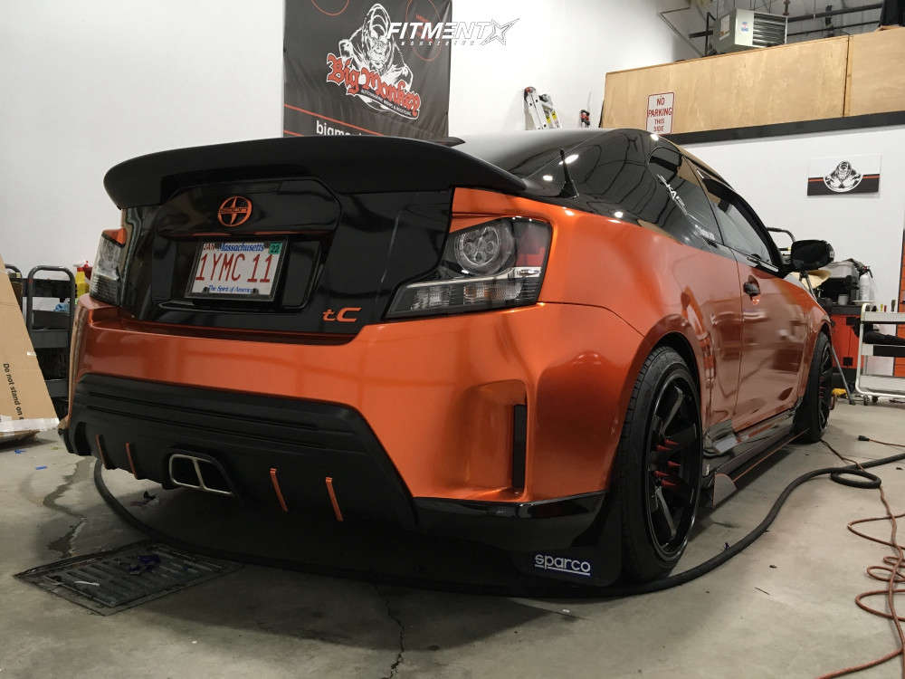 2015 Scion TC Base with 18x9.5 MST Mt01 and Nankang 225x40 on Lowering ...