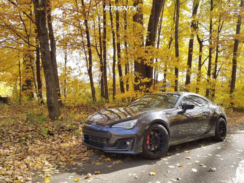 2017 Subaru BRZ Limited with 17x9 WedsSport Tc105x and Michelin 245x40 on Lowering Springs ...