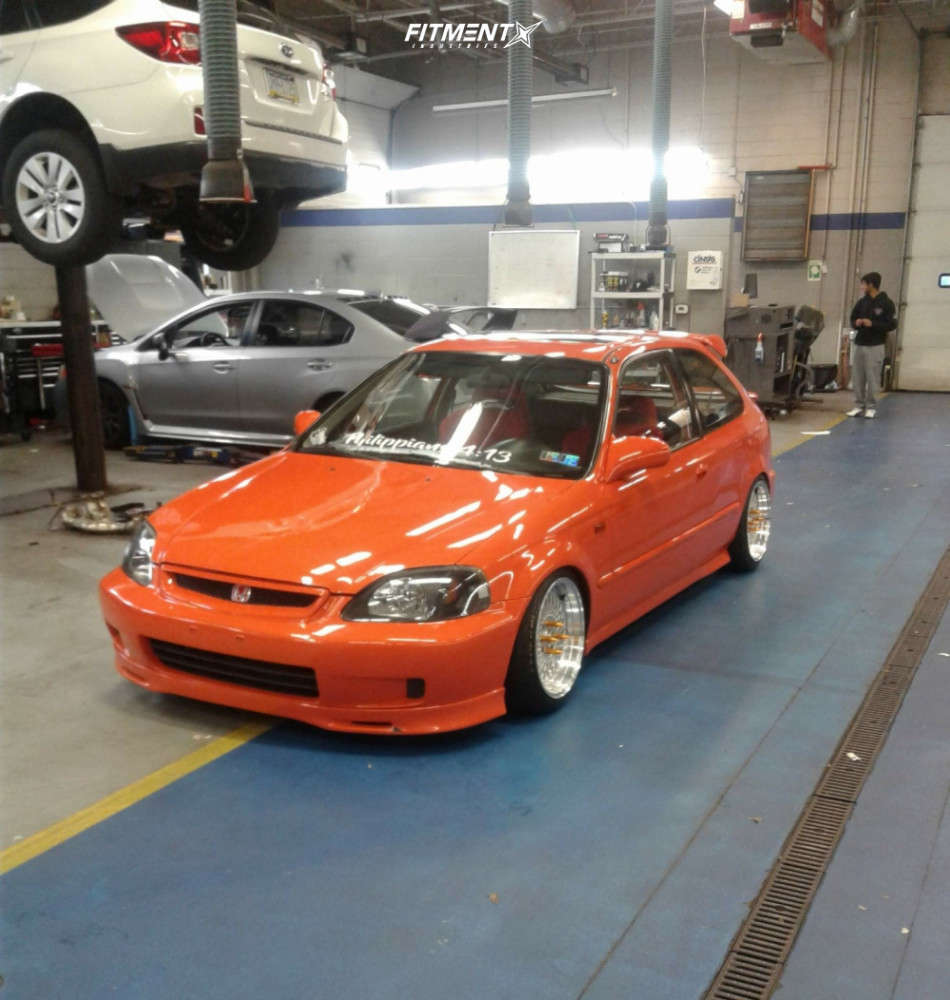 2000 Honda Civic DX with 16x8 F1R F01 and Federal 195x40 on Coilovers ...