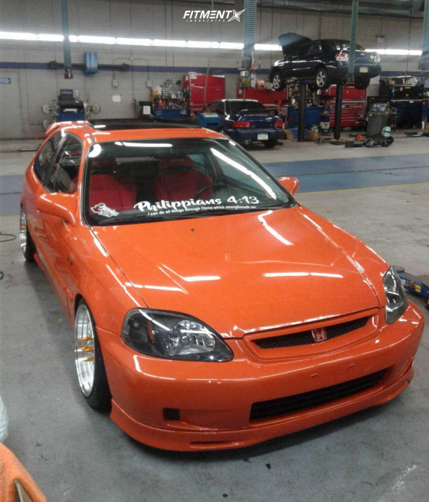 2000 Honda Civic DX with 16x8 F1R F01 and Federal 195x40 on Coilovers ...