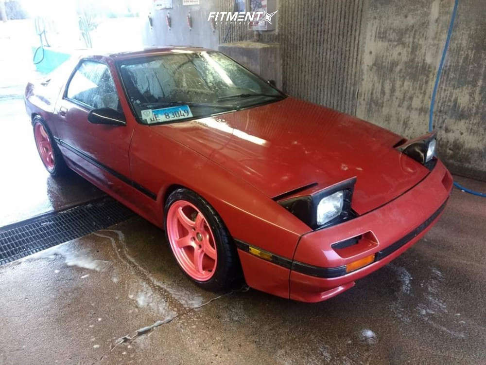 1987 Mazda RX-7 GXL with 17x9 Gram Lights 57cr and Yokohama 235x40 on ...